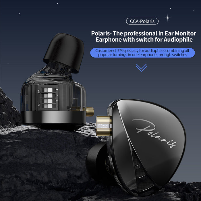 CCA Polaris Adjustable IEM – Harman Tuned In-Ear Monitor with 4 Sound ...
